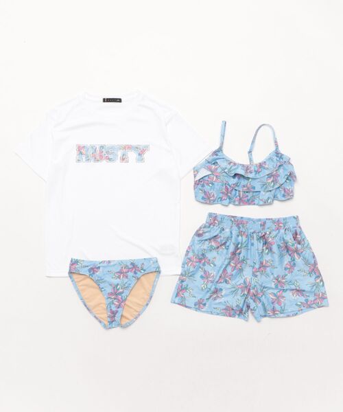 RUSTY 水着 「RUSTY/ラスティー」キッズフラワー柄水着4点セット キッズ 子供 女の子 : ZOZOTOWN Yahoo!店 - 通販 - Yahoo!ショッピング