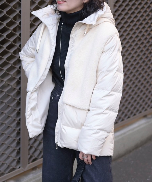 Yahoo!オークション - 「＆HALF」 「noa-ge」ダウンジャケット L アイ...
