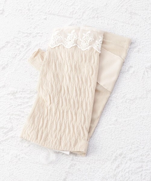 one'sterrace 手袋 「UV」シャーリング レース ショート 指無 レディース : ZOZOTOWN Yahoo!店 - 通販 - Yahoo!ショッピング