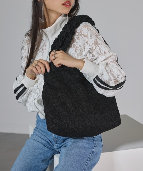 SETUP7 ハンドバッグ 「SETUP7」A4収納可能 フリルハンドルラメバッグ SNBD : ZOZOTOWN Yahoo!店 - 通販 - Yahoo!ショッピング