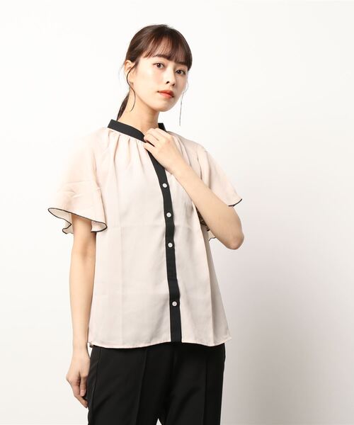 Yahoo!オークション - 「frames RAY CASSIN」 半袖ブラウス FREE ベー...