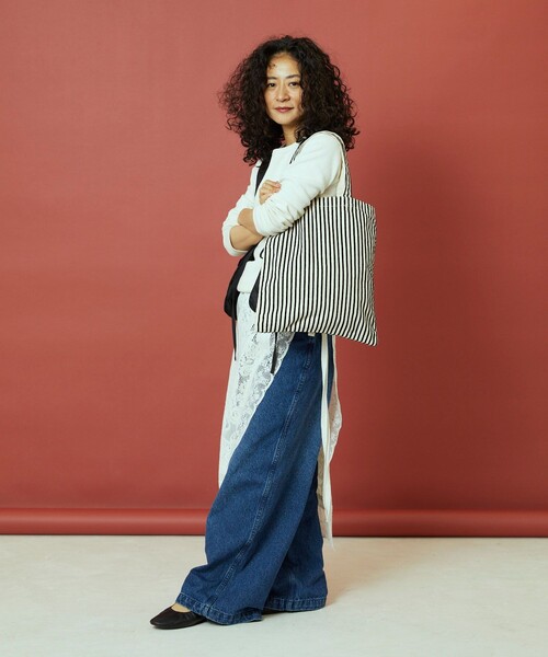 Freada トートバッグ バッグ beej/ビージ Flocky Print Canvas Bag/フロッキー プリント キャンバス バッグ ...