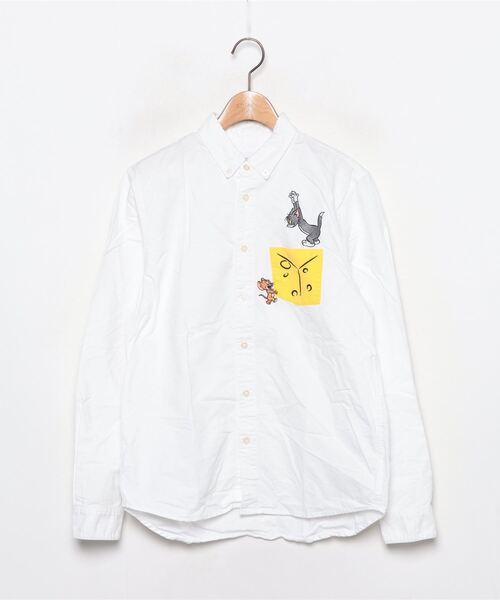 Design Tshirts Store graniph 「Design graniph」 長袖シャツ S ホワイト レディース ...