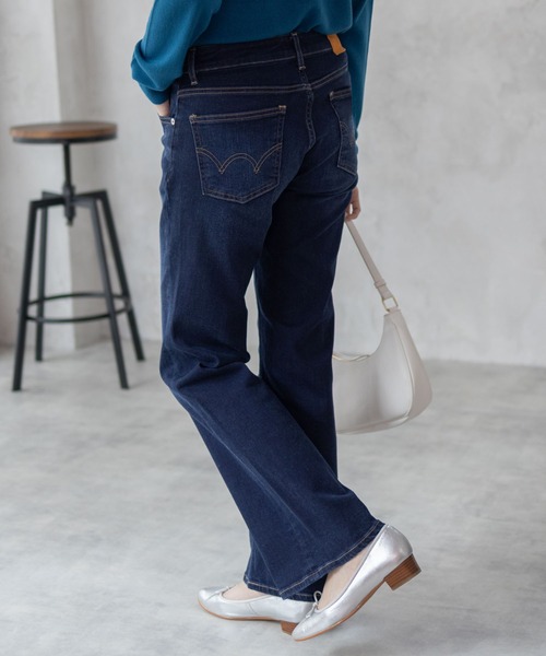 EDWIN（エドウィン） ジーンズ デニム デニムパンツ EDWIN ESSENTIALS フレアストレッチデニムパンツ レディース : ZOZOTOWN Yahoo!店 - 通販 ...