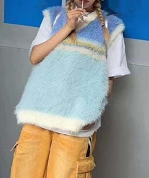LYEON（リヨン） ニット セーター シャギーニットベスト レディース : ZOZOTOWN Yahoo!店 - 通販 - Yahoo!ショッピング