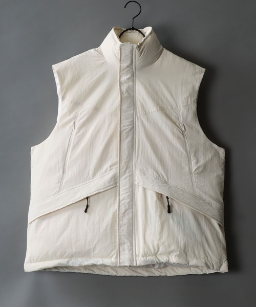 メンズ ダウンベスト ダウン nylon washer fabric level 7 vest/ナイロン ワッシャー ミリタリーベスト ...