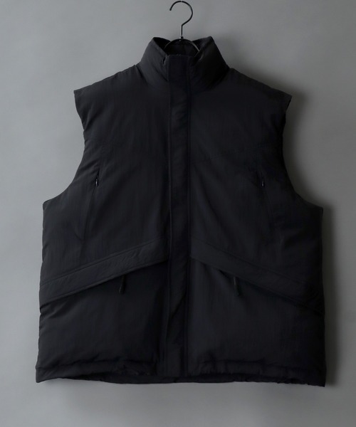 メンズ ダウンベスト ダウン nylon washer fabric level 7 vest/ナイロン ワッシャー ミリタリーベスト ...