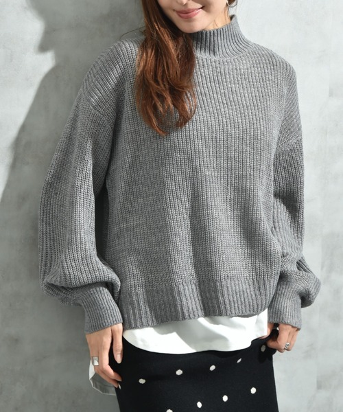 INTERPLANET ニット セーター 片畦編みハイネックプルオーバー レディース : ZOZOTOWN Yahoo!店 - 通販 - Yahoo!ショッピング