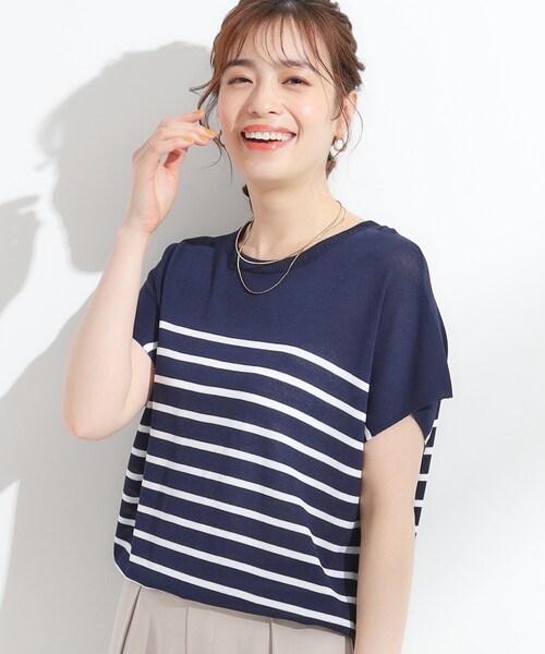 DRESKIP ニット セーター 「ひんやり/S-LL」さらさらな肌触りが心地よい フレンチスリーブニット レディース : ZOZOTOWN Yahoo!店 - 通販 - Yahoo!ショッピング