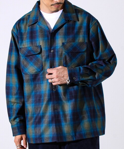 PENDLETON シャツ 「PENDLETON」-Crafted in Japan- Open Collar Shirt メンズ : ZOZOTOWN Yahoo!店 - 通販 ...