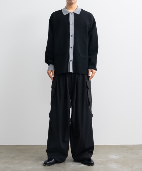 Yahoo!オークション - 「SINSS」 ニットカーディガン MEDIUM ブルー メ...