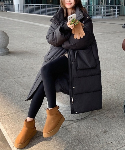 Sov.(ソブ) ツイル スタンドカラーロングコート レディース JPN：38 【中古】【ブランド古着バズストア】 Sov.(ソブ) ツイル スタンドカラーロングコート レディース JPN：38