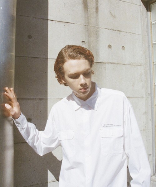 Firsthand シャツ MA Firsthand/マ ファーストハンド BASIC LOGO刺繍ブロード ダブルポケットワークシャツ メンズ : ZOZOTOWN Yahoo!店 - 通販 ...