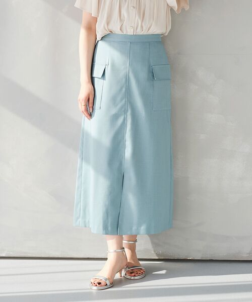 le.coeur blanc（ルクールブラン） スカート ドライタッチカーゴポケットトラペーズスカート : ZOZOTOWN Yahoo!店 - 通販 - Yahoo!ショッピング