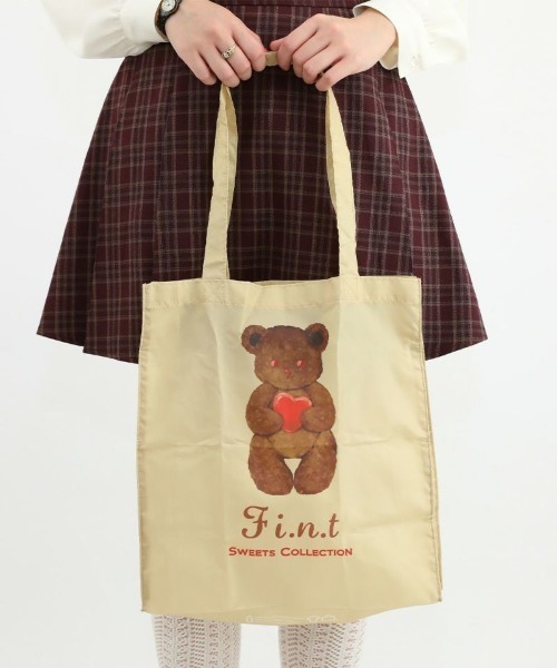 F i.n.t エコバッグ ハグベアークッキー缶プリントサスティナブルエコバッグ/SweetsCollection/fint フィント : ZOZOTOWN Yahoo!店 - 通販 ...