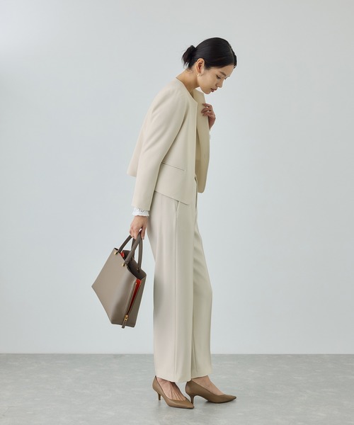 ROPE'（ロペ） パンツ トリアセダブルクロス ストレートワイドパンツ