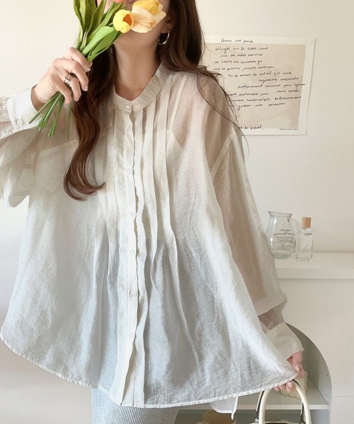 シャツ ブラウス 大人のフェミニン。前後2way タック入りシアーブラウス レディース : 78871385 : ZOZOTOWN Yahoo!店 - 通販 - Yahoo!ショッピング