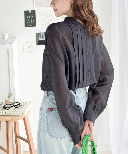 シャツ ブラウス 大人のフェミニン。前後2way タック入りシアーブラウス レディース : 78871385 : ZOZOTOWN Yahoo!店 - 通販 - Yahoo!ショッピング