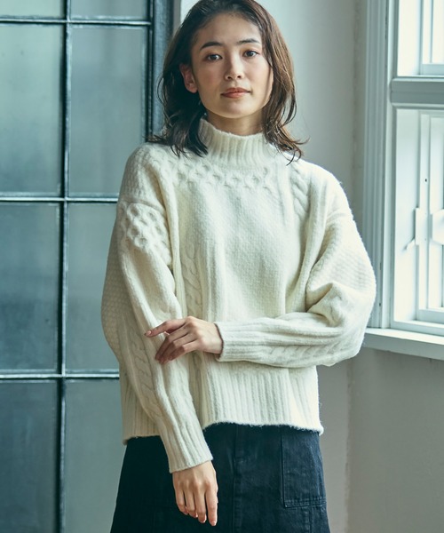 LACOSTE（ラコステ） ニット セーター パッチワークエフェクト ウール