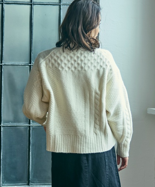 LACOSTE（ラコステ） ニット セーター パッチワークエフェクト ウール