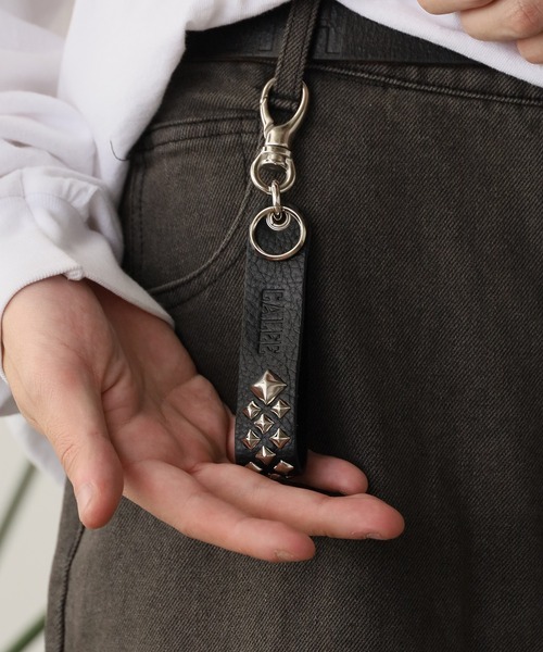 CALEE キーホルダー CALEE/キャリー STUDS LEATHER FLAT KEY RING : ZOZOTOWN Yahoo!店 - 通販 - Yahoo!ショッピング
