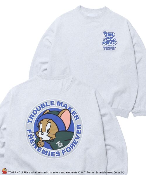 トレーナー スウェット 「SEQUENZ（シークエンズ）」TJ 90`s C/N SWEAT / サークルロゴ オーバーサイズ ワイドシルエット スケ : 85010390 ...