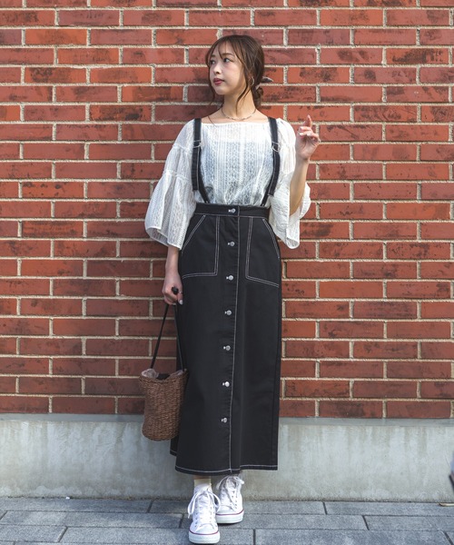 SpRay（スプレイ） ワンピース ジャンパースカート 配色ステッチジャンパースカート : ZOZOTOWN Yahoo!店 - 通販 ...