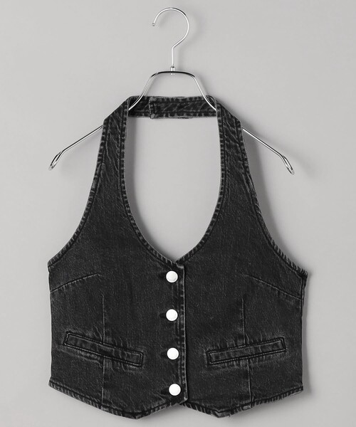 FREAK'S STORE ベスト ジレ ROLLA’S/ローラス HALTER VEST ASH BLACK/ホルターベスト アッシュ ...