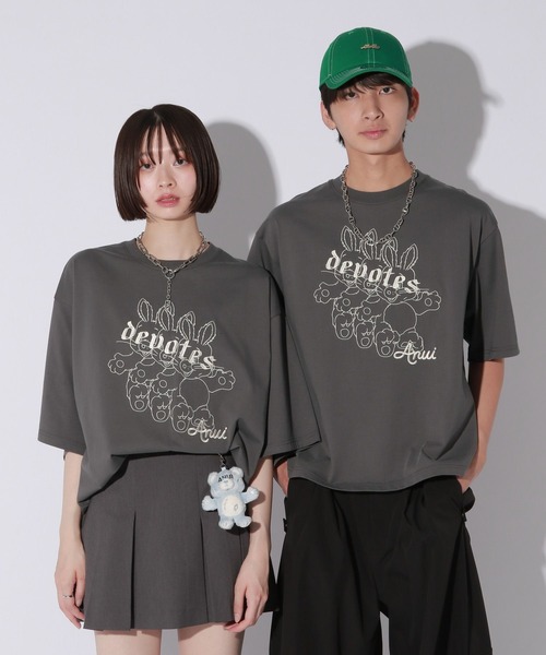 Anui 「Anui」 半袖Tシャツ LARGE チャコールグレー レディース : ZOZOTOWN Yahoo!店 - 通販 - Yahoo ...