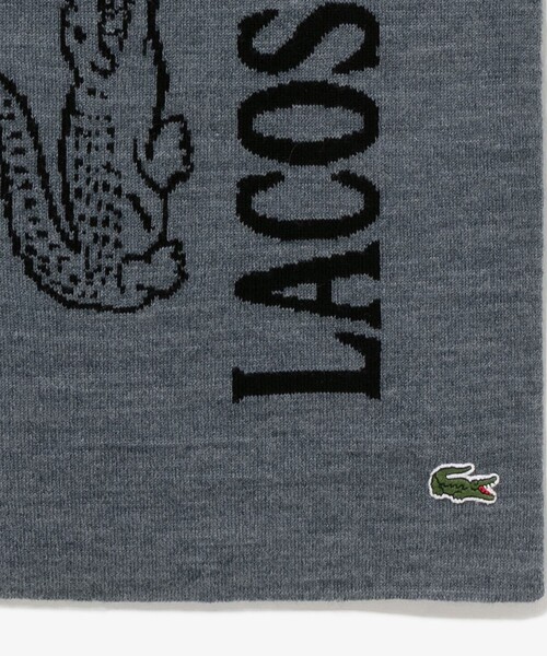 LACOSTE（ラコステ） マフラー ウールブレンド ワニロゴジャカード