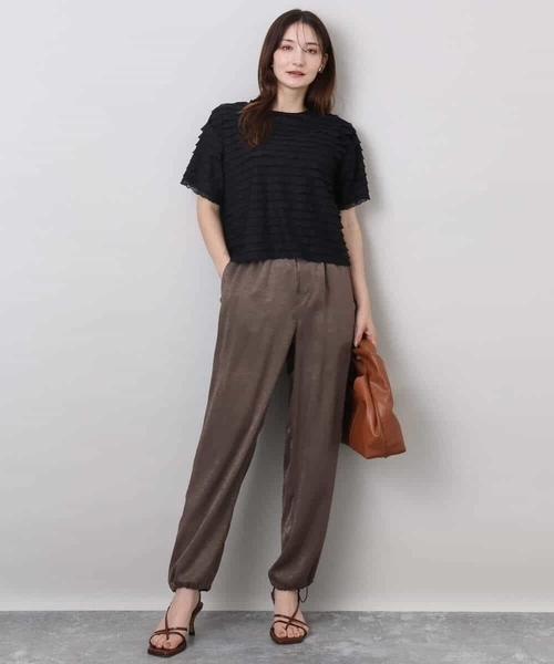 MK MICHEL KLEIN（エムケー ミッシェルクラン） パンツ サテン