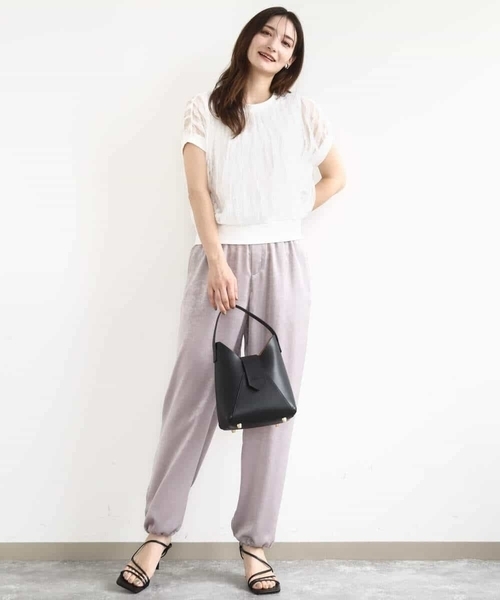 MK MICHEL KLEIN（エムケー ミッシェルクラン） パンツ サテン