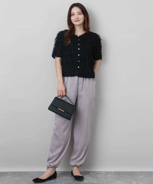 MK MICHEL KLEIN（エムケー ミッシェルクラン） パンツ サテン