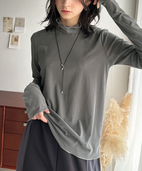 classicalelf tシャツ 滑らか艶やか。レディ魅せきれいめ長袖タートルネックメロートップス レディース : ZOZOTOWN Yahoo!店 - 通販 - Yahoo!ショッピング