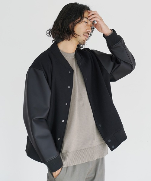 roshell（ロシェル） スタジャン MEDIUM ブラック メンズ : ZOZOTOWN Yahoo!店 - 通販 - Yahoo!ショッピング