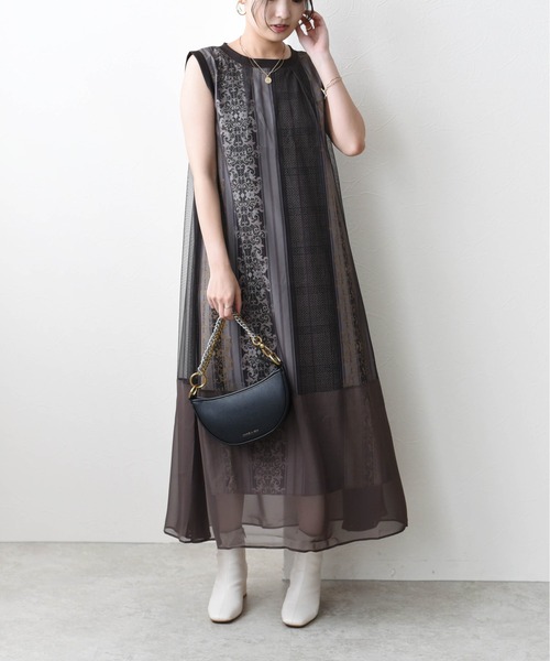 Eimee Law 「Eimee Law」 ノースリーブワンピース 38 カーキブラウン レディース : ZOZOTOWN Yahoo!店 - 通販 - Yahoo!ショッピング