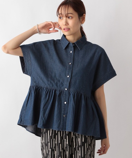 GLOBAL WORK ブラウス シャツ GOODデニムブラウス5分袖/123726 レディース : ZOZOTOWN Yahoo!店 ...