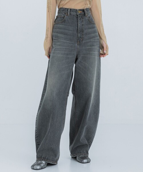 STUDIOUS 「STUDIOUS」 加工デニムパンツ 2 ブラック レディース : ZOZOTOWN Yahoo!店 - 通販 - Yahoo!ショッピング