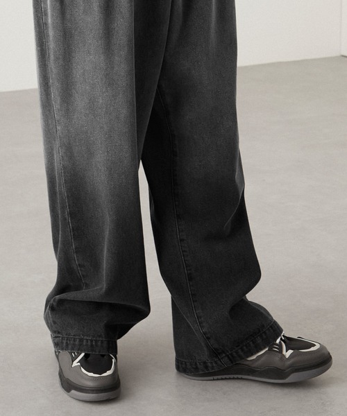 パンツ デニム ジーンズ メンズ 「Alfred Alex」gradation wide straight denim pants / グラデーション :73826404:ZOZOTOWN ...