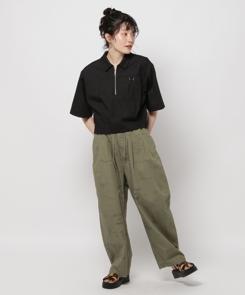 niko and… ブラウス シャツ クロップドZIPシャツ レディース : ZOZOTOWN Yahoo!店 - 通販 - Yahoo!ショッピング