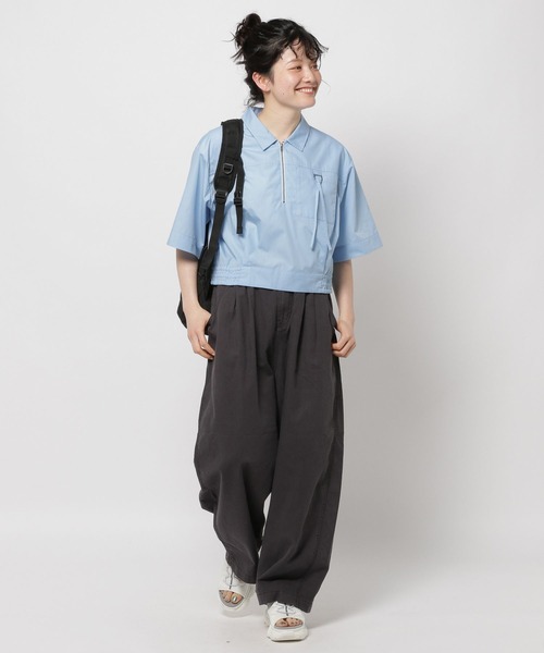 niko and… ブラウス シャツ クロップドZIPシャツ レディース : ZOZOTOWN Yahoo!店 - 通販 - Yahoo!ショッピング