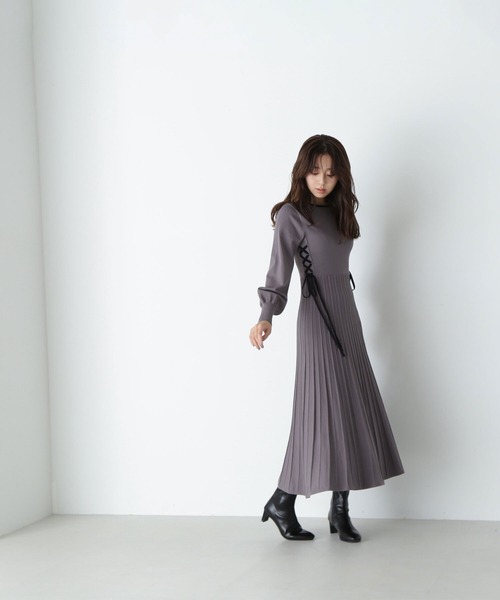 NATURAL BEAUTY BASIC 「NATURAL BASIC」 ニットワンピース MEDIUM グレー系その他 レディース : ZOZOTOWN Yahoo!店 - 通販 ...