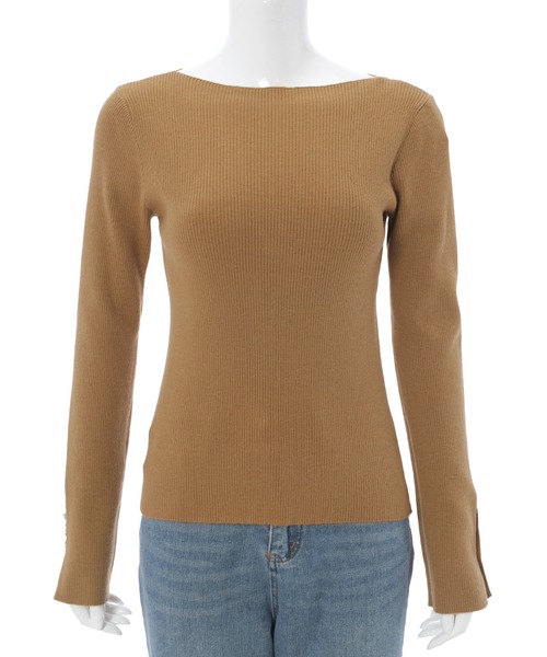 Yahoo!オークション - 「Edit Sheen」 長袖ニット M キャメル レディー...