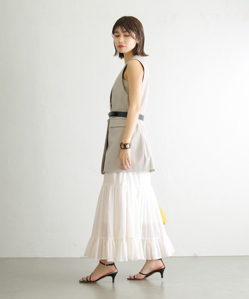 Yahoo!オークション - 「La TOTALITE」 フレアスカート 36 ホワイト レ...