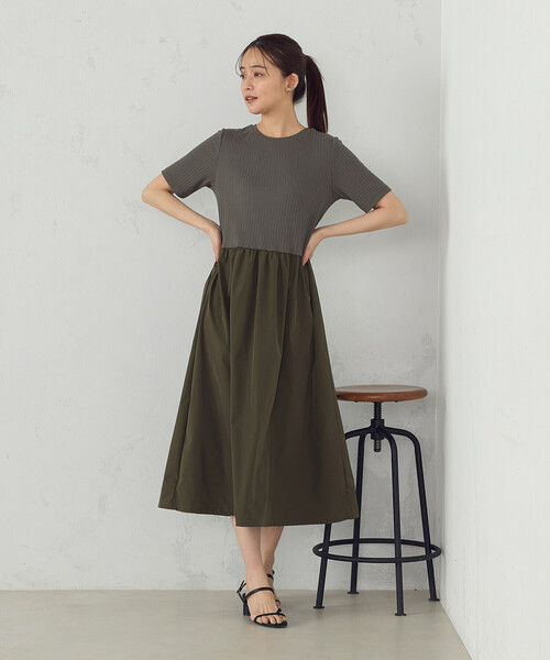 COMME CA ISM 「COMME ISM」 ドッキングワンピース MEDIUM カーキ レディース : ZOZOTOWN Yahoo!店 - 通販 - Yahoo!ショッピング
