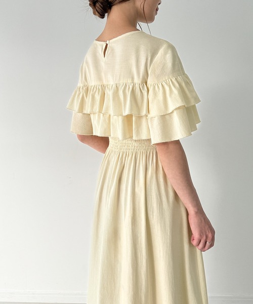 JUNOAH ワンピース Vネックフリルフレアワンピース : ZOZOTOWN Yahoo!店 - 通販 - Yahoo!ショッピング