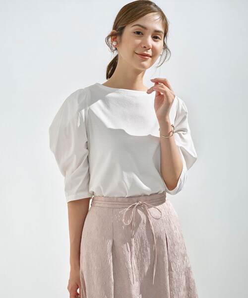 組曲（KUMIKYOKU） tシャツ コンビネーションポンチデザインカットソー レディース : ZOZOTOWN Yahoo!店 - 通販 ...
