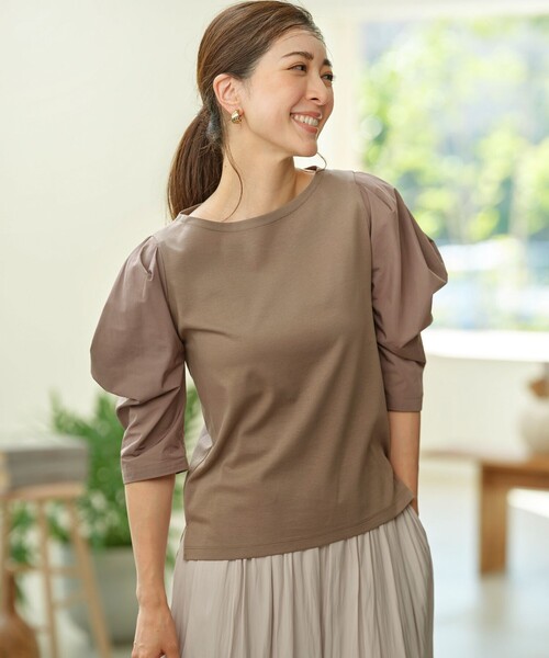 組曲（KUMIKYOKU） tシャツ コンビネーションポンチデザインカットソー レディース : ZOZOTOWN Yahoo!店 - 通販 ...