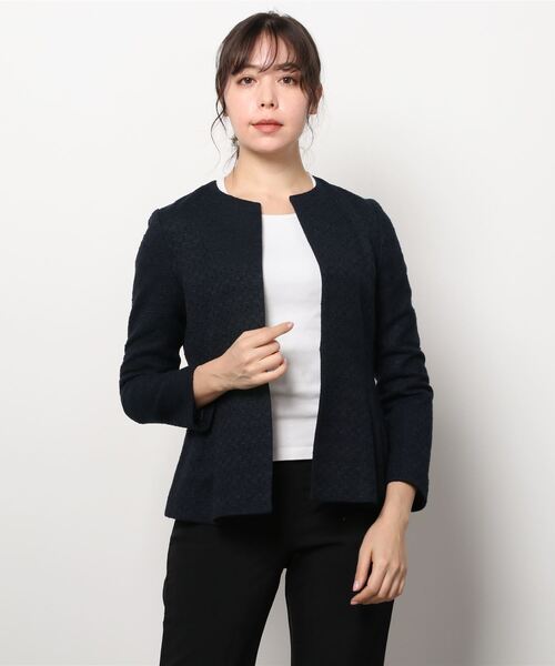 Demi-Luxe BEAMS 「Demi-Luxe BEAMS」 ノーカラージャケット 36 ネイビー レディース : ZOZOTOWN Yahoo!店 - 通販 - Yahoo!ショッピング