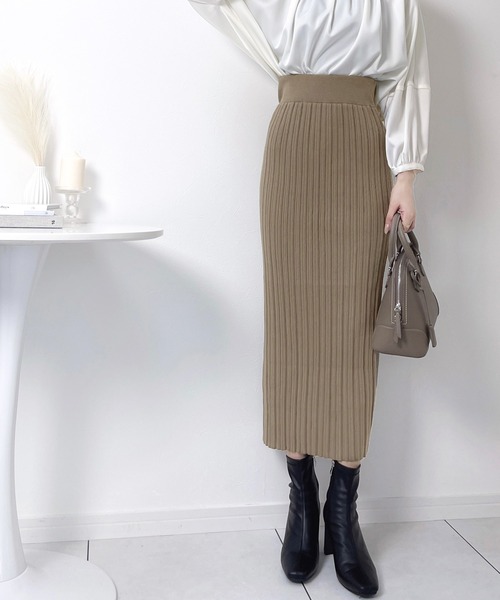 classicalelf 「classicalelf」 ニットスカート MEDIUM モカ レディース : ZOZOTOWN Yahoo!店 - 通販 - Yahoo!ショッピング